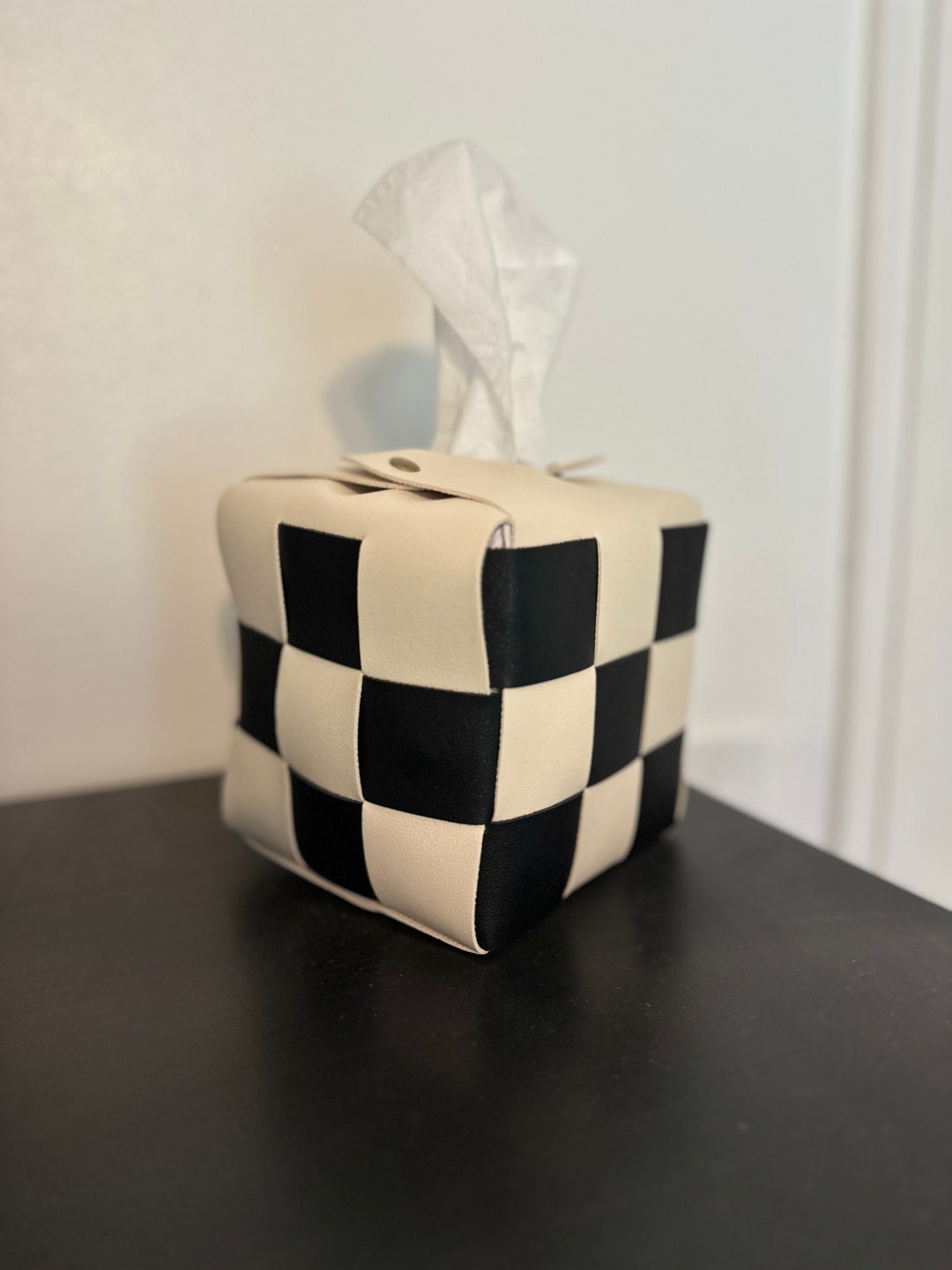 Checkered Tissue Box Cover - Etsy