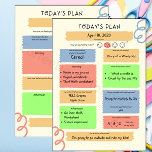 Kid's Homeschool Planner - Daily Printable Schedule - Etsy