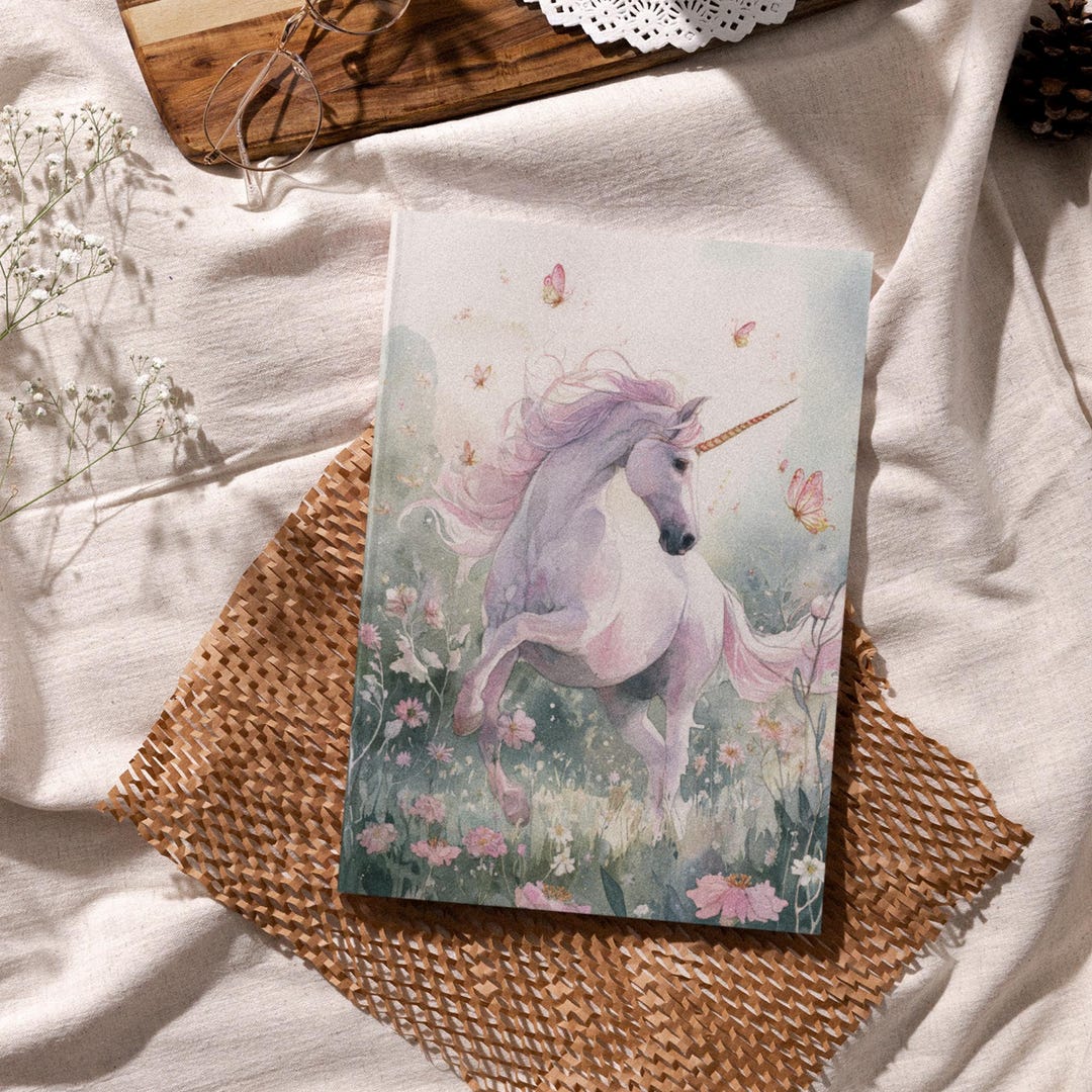 Magical Unicorn Hardcover Journal - Etsy