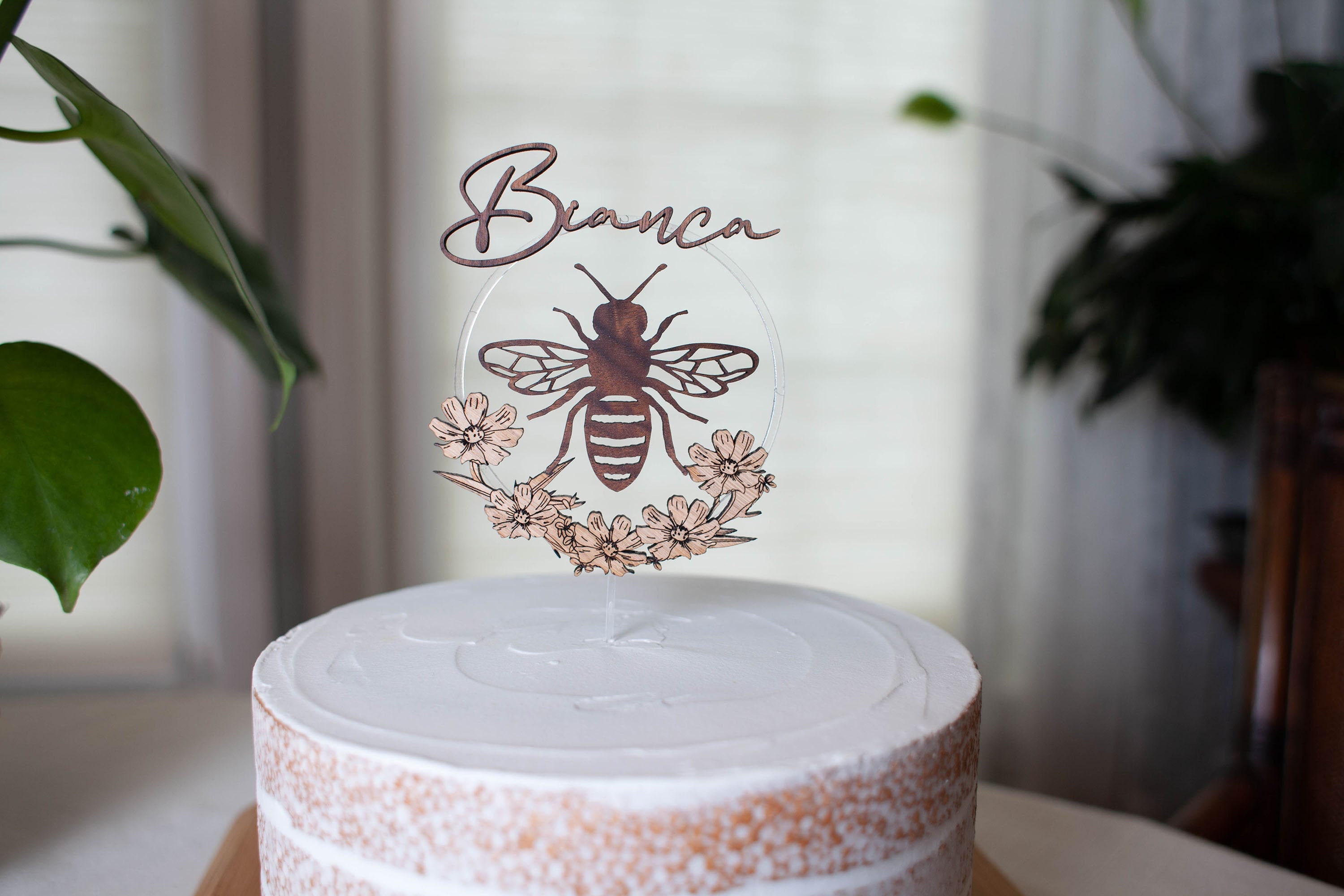 Custom Bee Cake Topper Personalized Birthday Cake Topper - Etsy