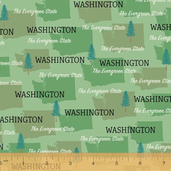 State of Washington Fabric - Etsy