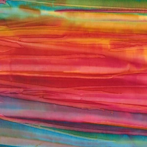 Rainbow Batik Fabric - Etsy
