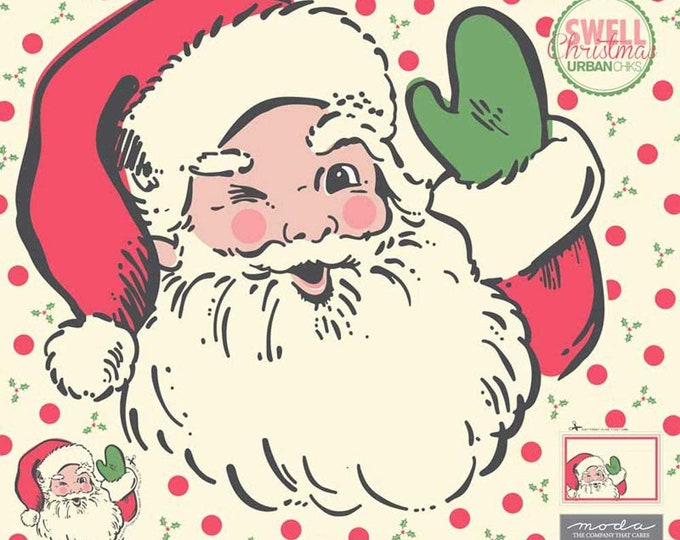 Santa Applique Panel From Moda and Urban Chiks Swell Christmas - Etsy