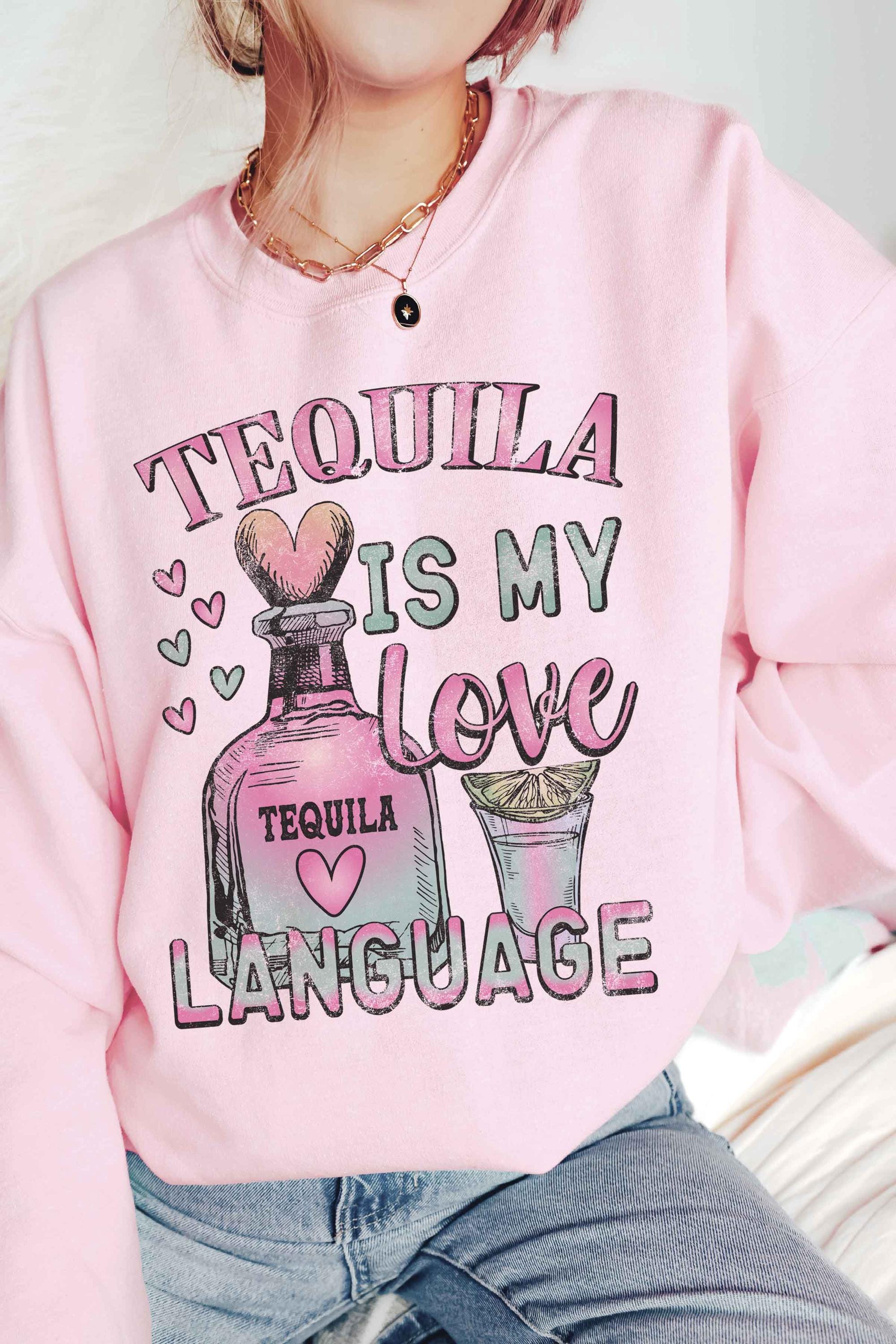 Tequila is My Love Language PNG: Valentine's Day Shirt Design (digital ...