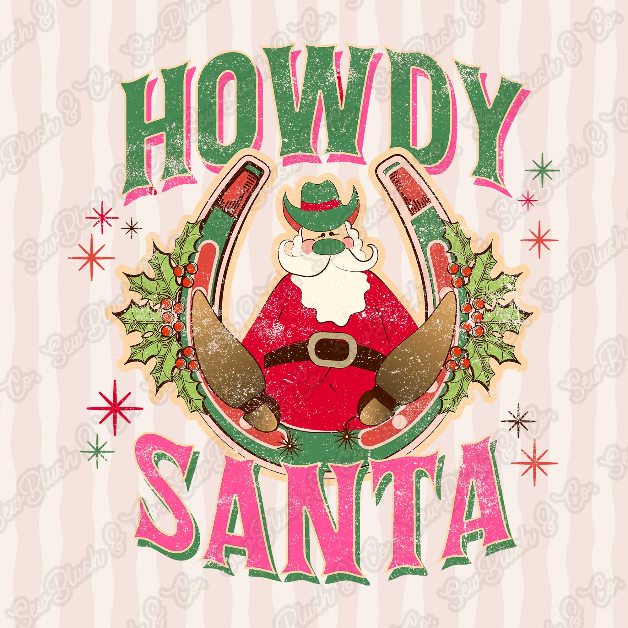 Howdy Santa PNG: Christmas and Holiday Sublimation Design (digital ...