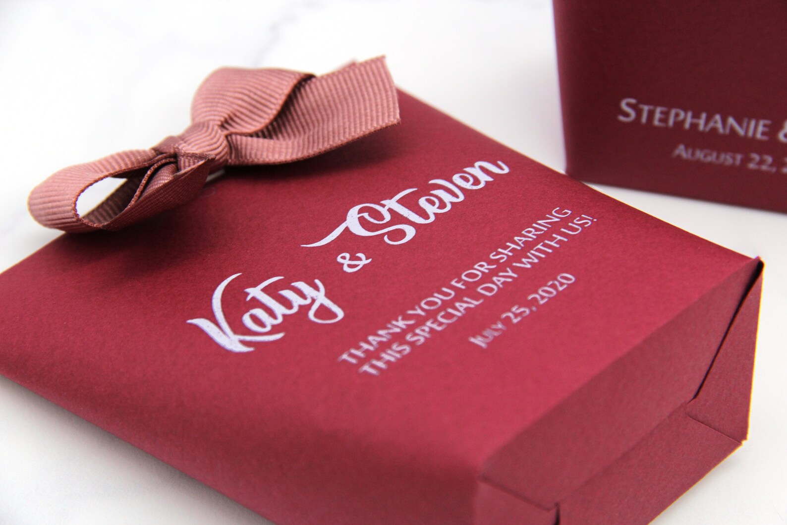 Wedding Favors Boxes Burgundy Bordeaux Cherry Red - Etsy