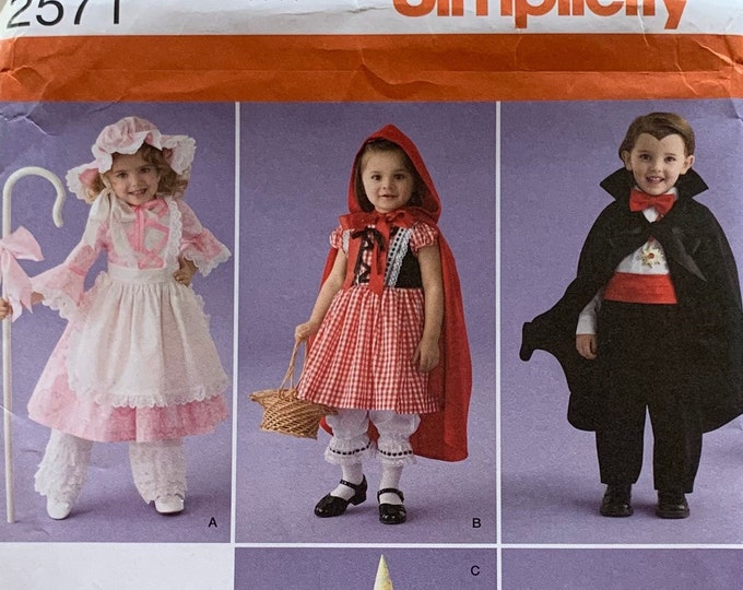 Simplicity Toddlers Costume Pattern - Sizes 1/2, 1, 2, 3, 4. Brand New ...