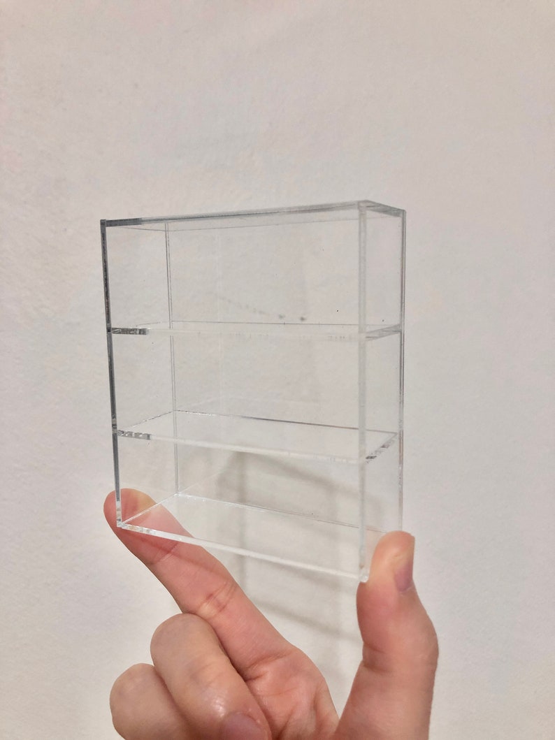 3.14" X 2.67" Mini Display Case Transparent Clear Acrylic Display Case ...