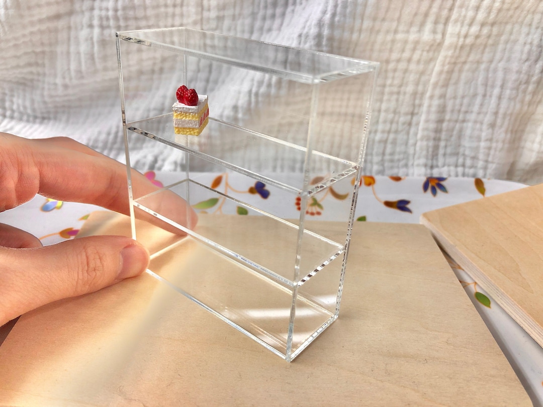 3.14" X 2.67" Mini Display Case Transparent Clear Acrylic Display Case ...