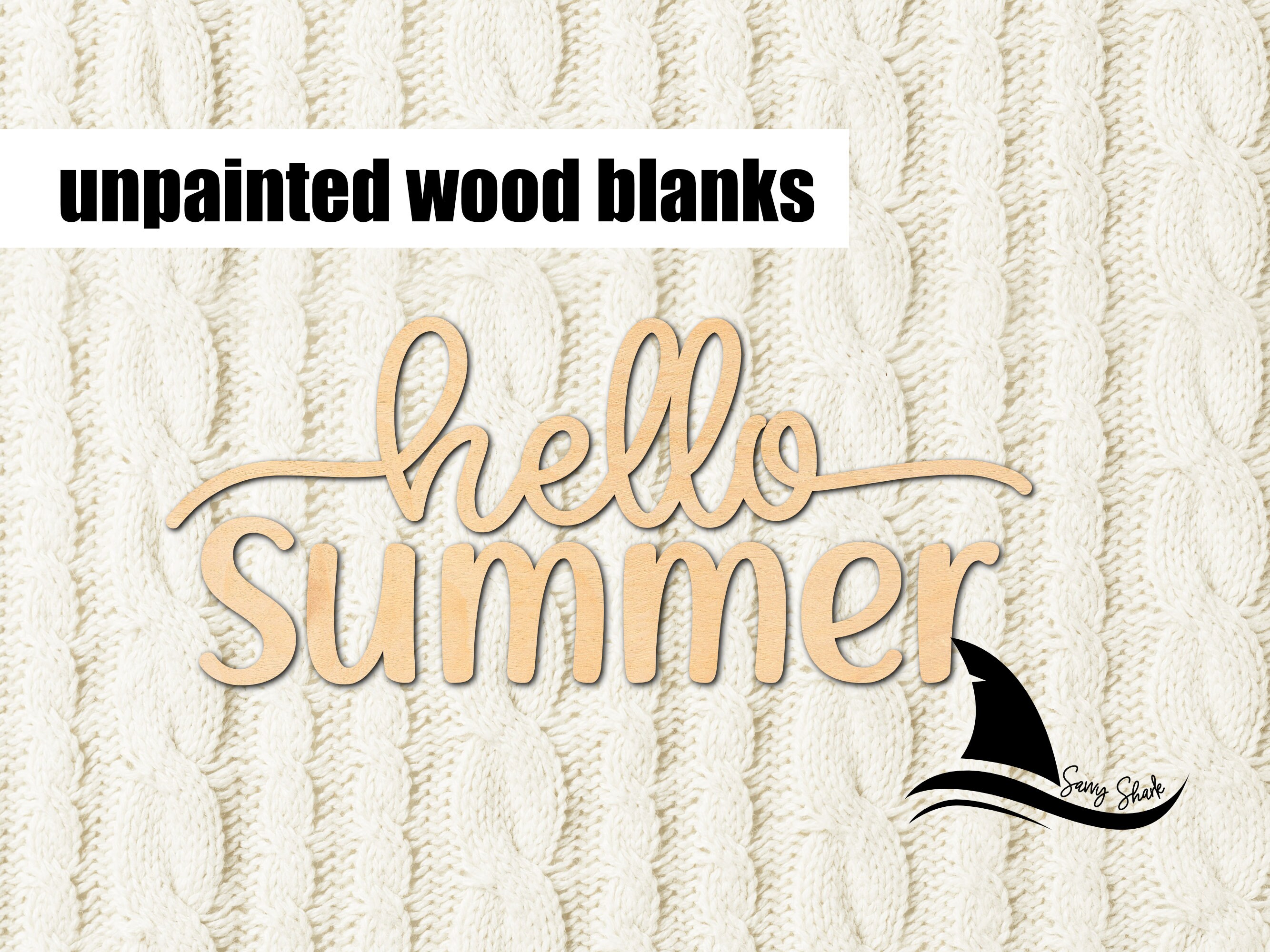 Hello Summer Wood Cut Outs UNPAINTED - Etsy