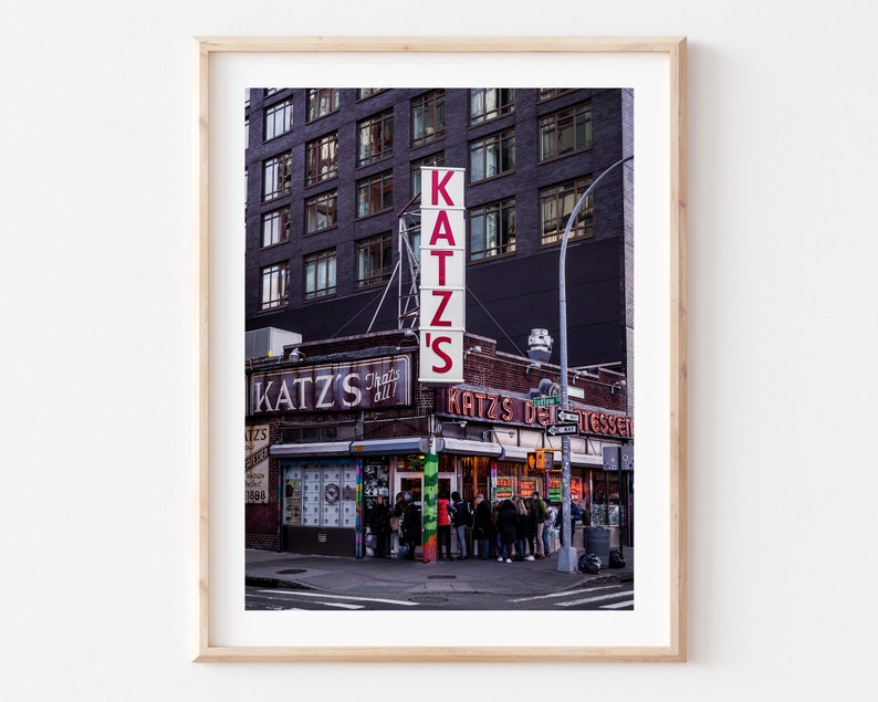 Katz's Deli New York City Photo Print: USA Travel Wall Art - Etsy