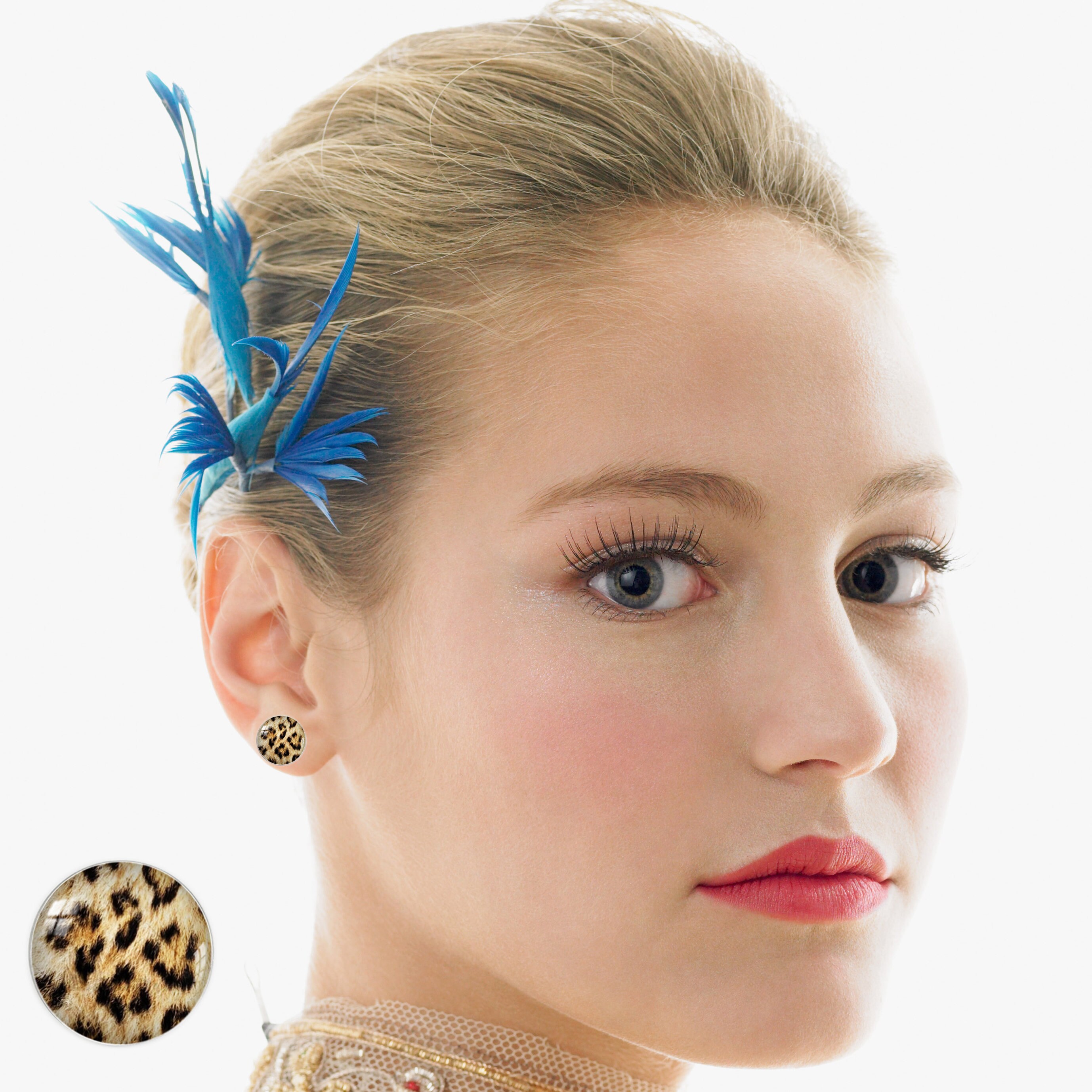 Leopard Print Edelstahl Ohrstecker 12Pairs für Frauen - Etsy.de