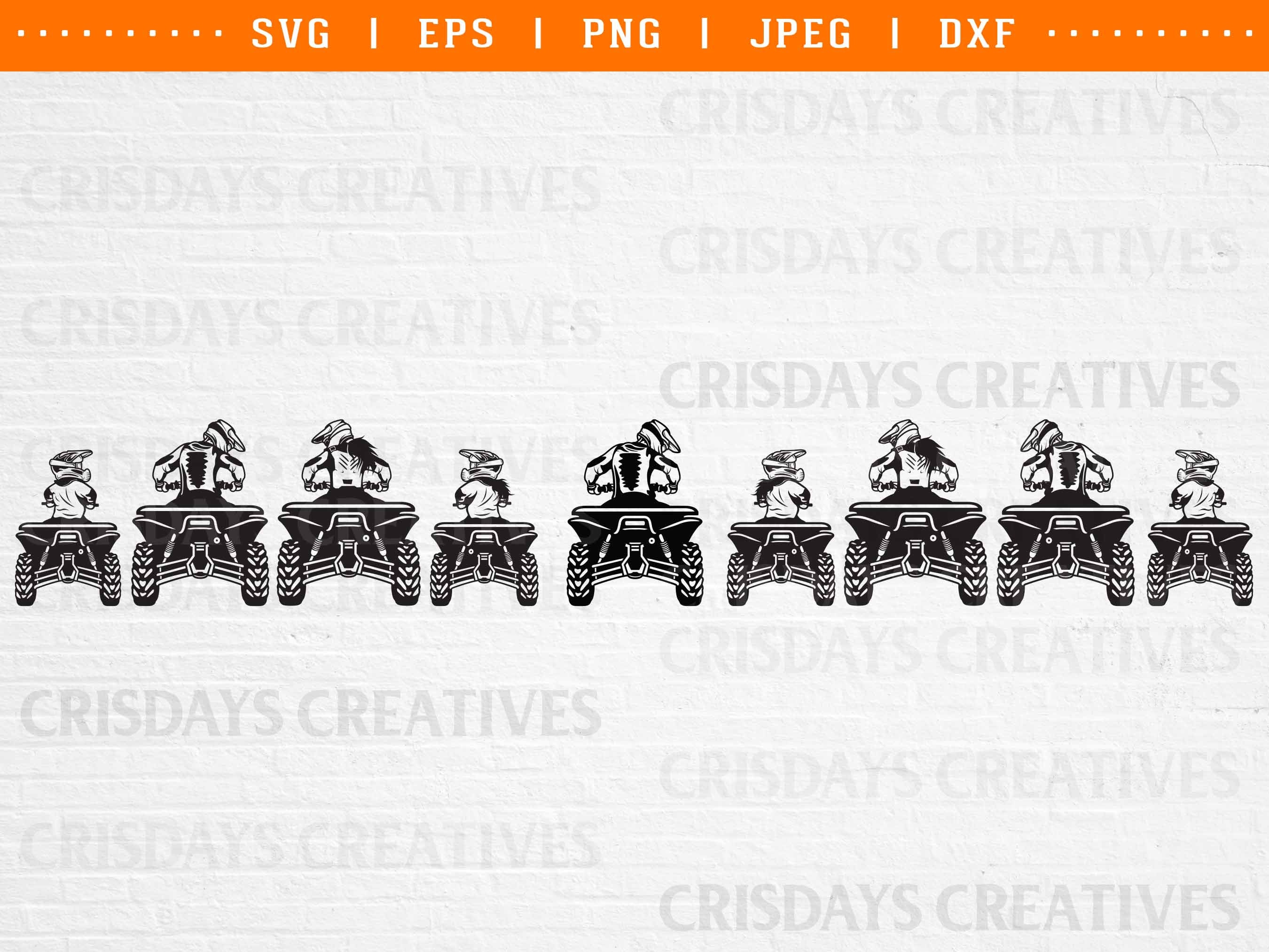 Big Family Atv Svg Cut Files Digital Downloads Atv Family Svg Family ...