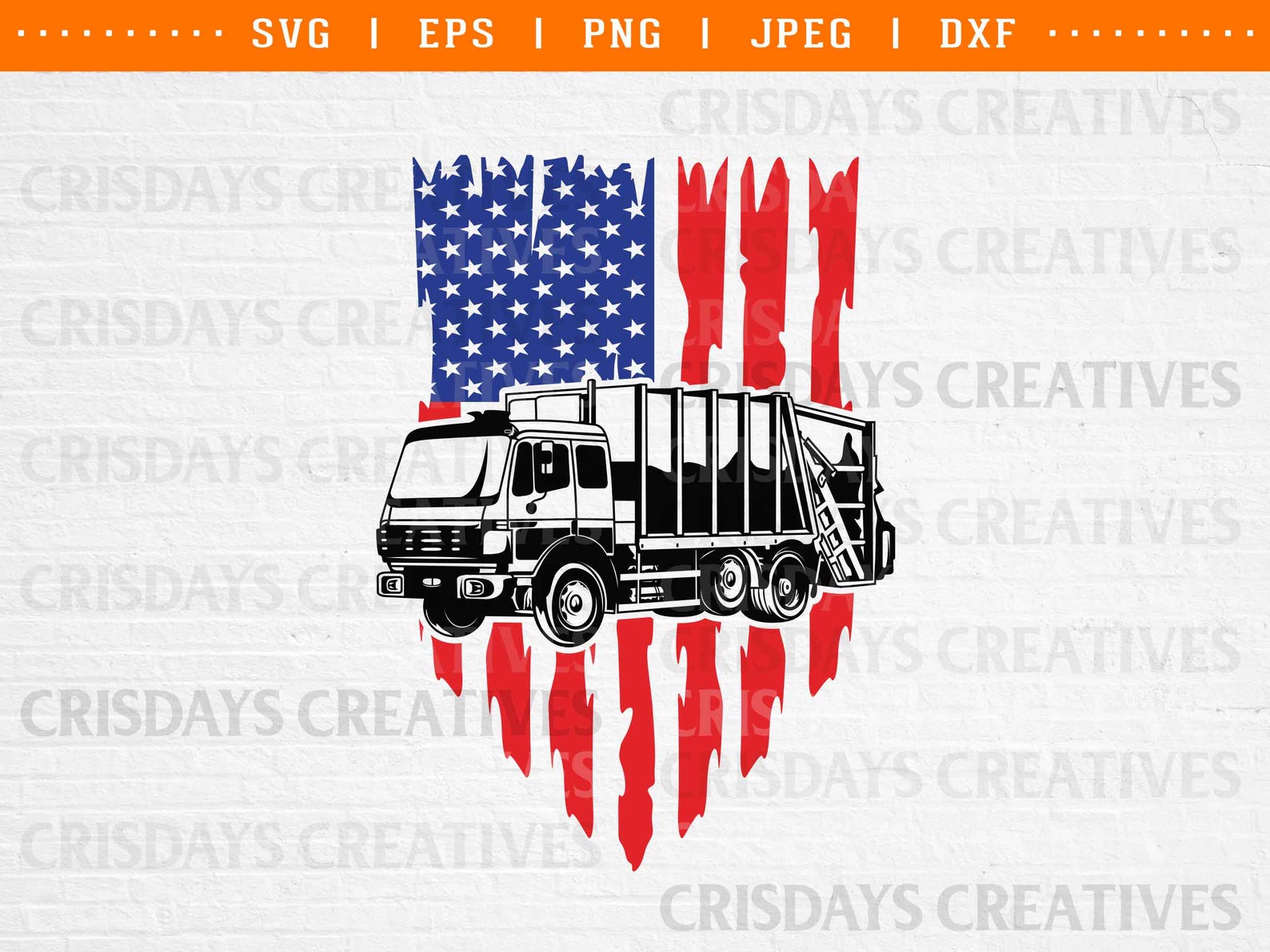 Us Flag Svg, Us Garbage Collector Clipart, Us Garbage Truck Svg ...
