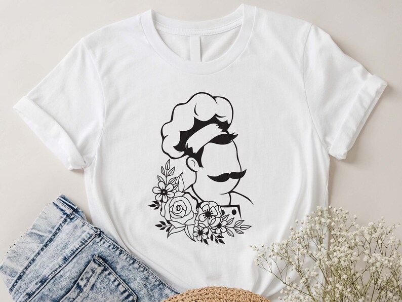 Floral Chef Svg, Chef Svg, Chef With Flowers Svg, Flower Chef Svg ...