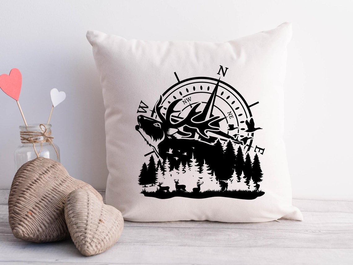 Hunting Compass Svg Deer Hunting Svg Deer Hunter Svg - Etsy