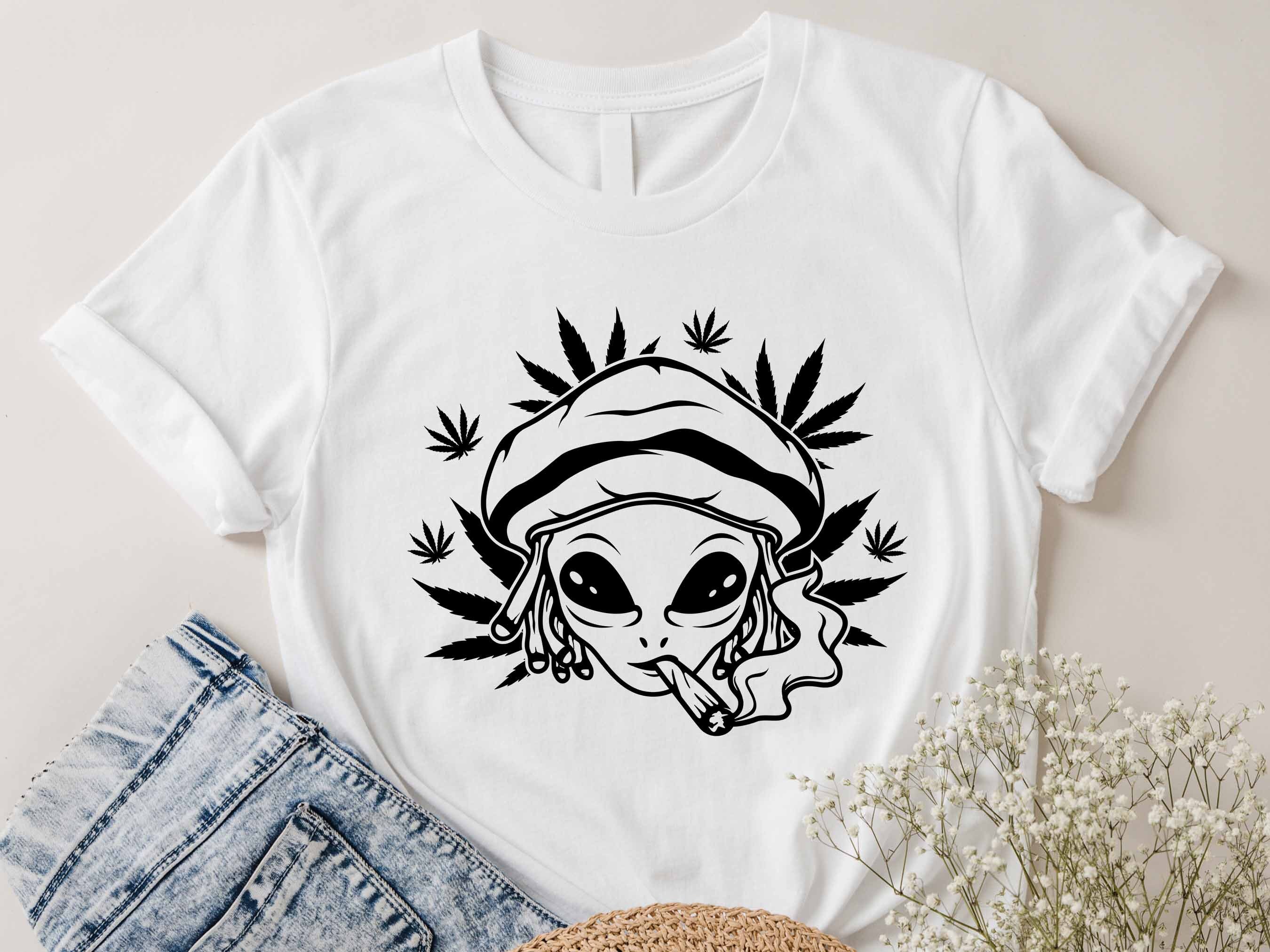 Alien Weed Svg Canabis Shirt Svg Alien Smoking Weed Svg - Etsy