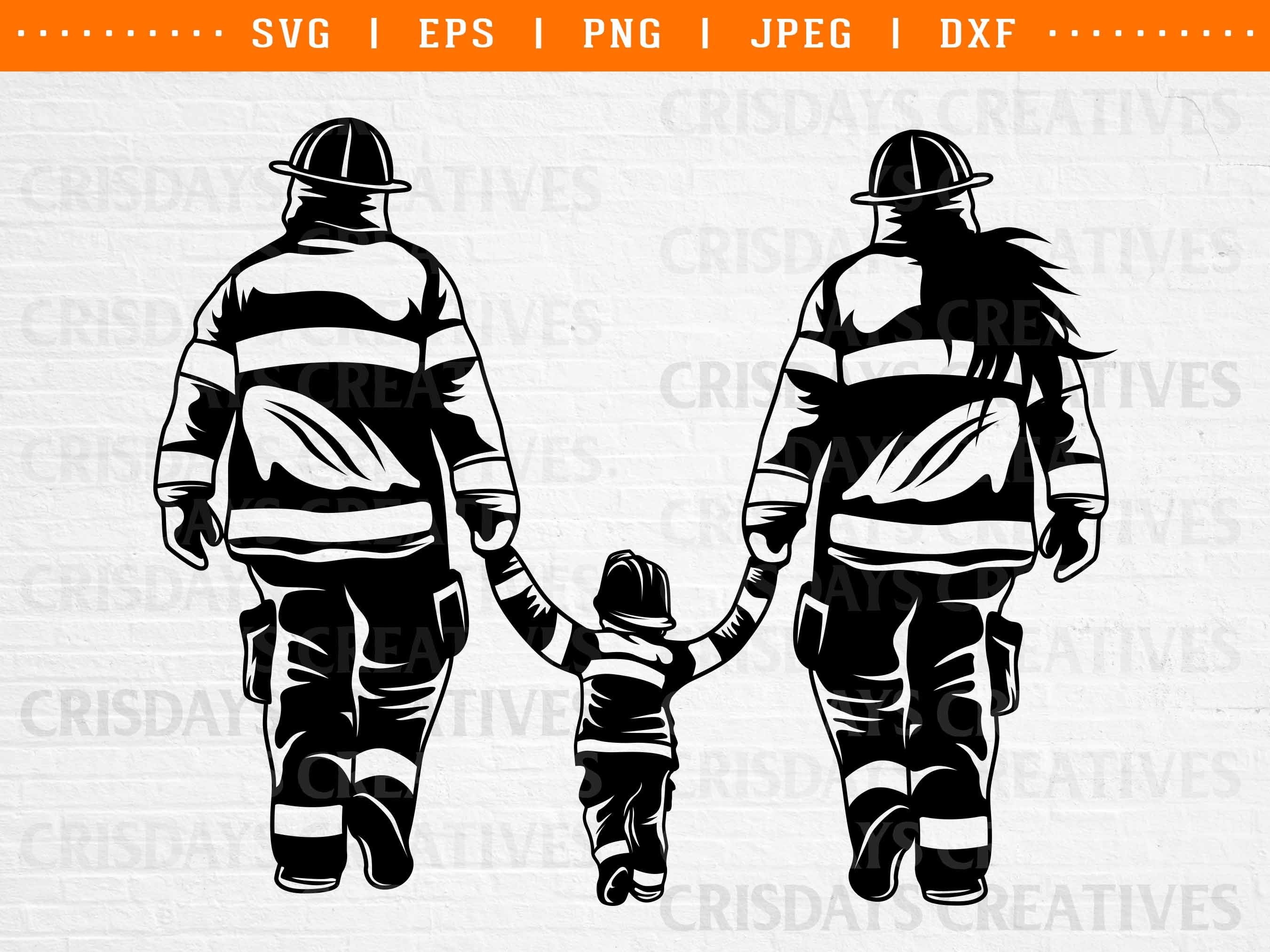 Firefighter Mom Dad and Toddler Svg Firefighter Dad Svg - Etsy Canada