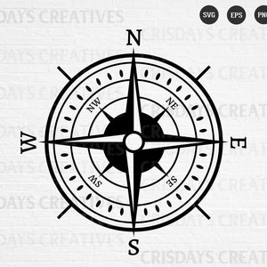 Compass Svg Compass Direction Svg compass rose Svg nautical | Etsy