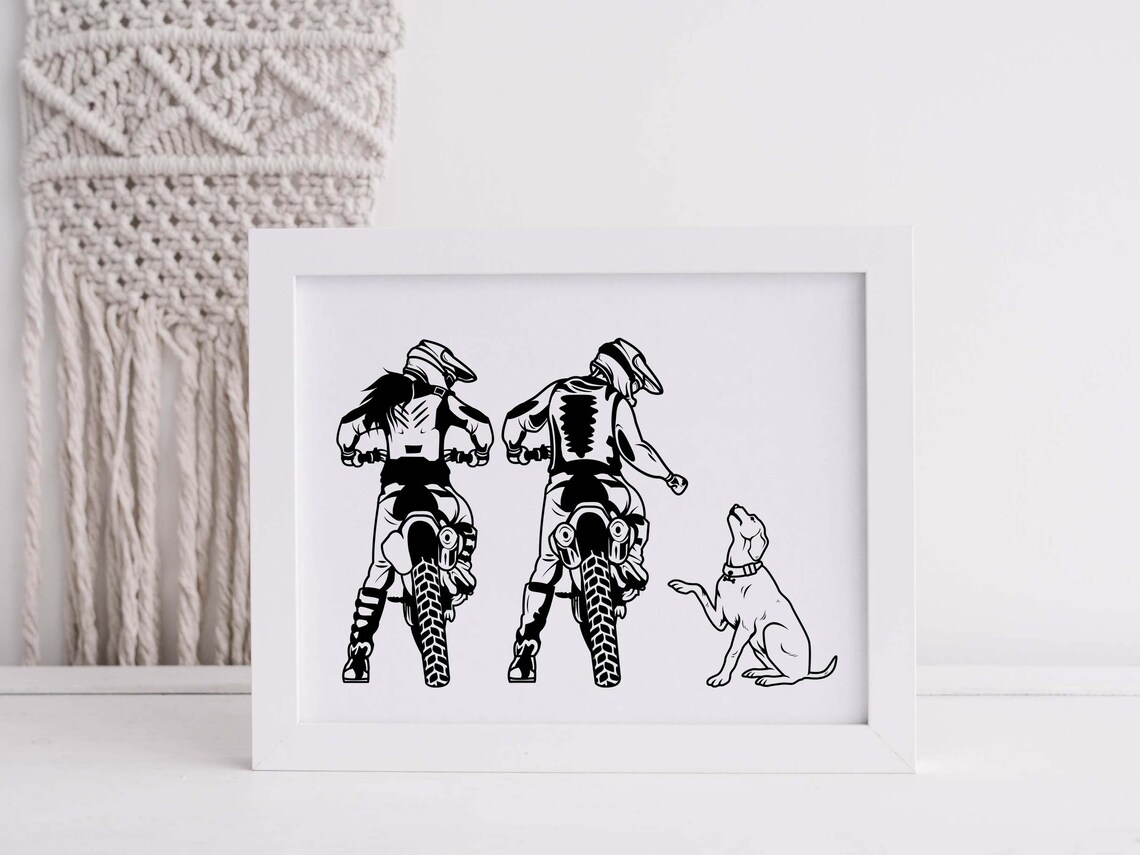 Moto Crosser and Dog Svg motocross Rider Svg Motocross SVG - Etsy