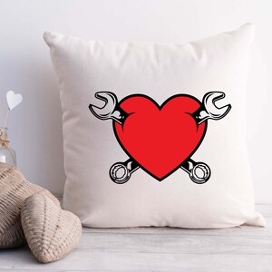 Heart With Cross Combi Wrench Svg| Open Wrench SVG| Wrench Logo| Wrench ...