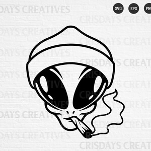 Alien Smoking Svg Cannabis Svg Alien Svg Alien Weed Weed | Etsy UK