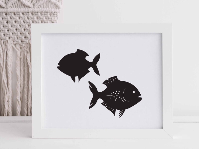 Fish Svg Fish Clipart Fish Silhouette Sea Animals Svg Fish - Etsy