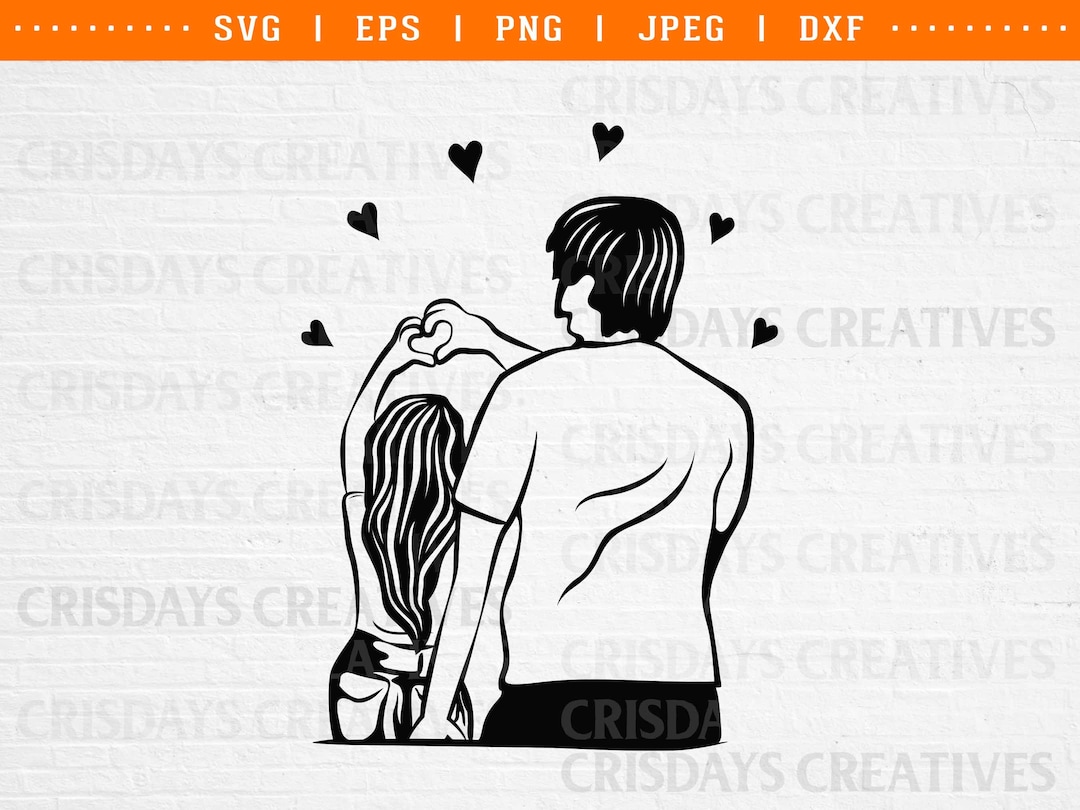 Dad and Daughter Heart Hand Sign Svg, Father and Daughter Svg Dad and ...