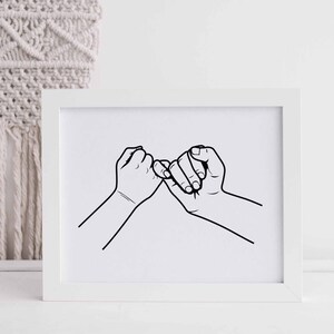 Pinky Swear Svg, Mom and Daughter Hand Sign Svg, Mom and Daughter Promise Hand Svg, Mom and ...