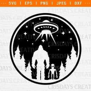 Bigfoot Alien Svg, Bigfoot Alien Shirt Svg, Bigfoot Svg Bigfoot and ...