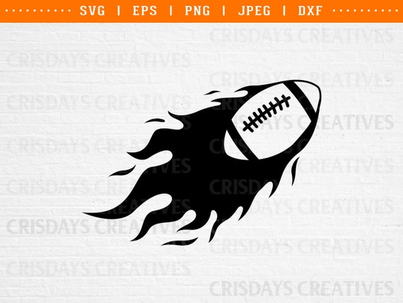 Flaming Football Player Svg Football Svg Flaming Football - Etsy