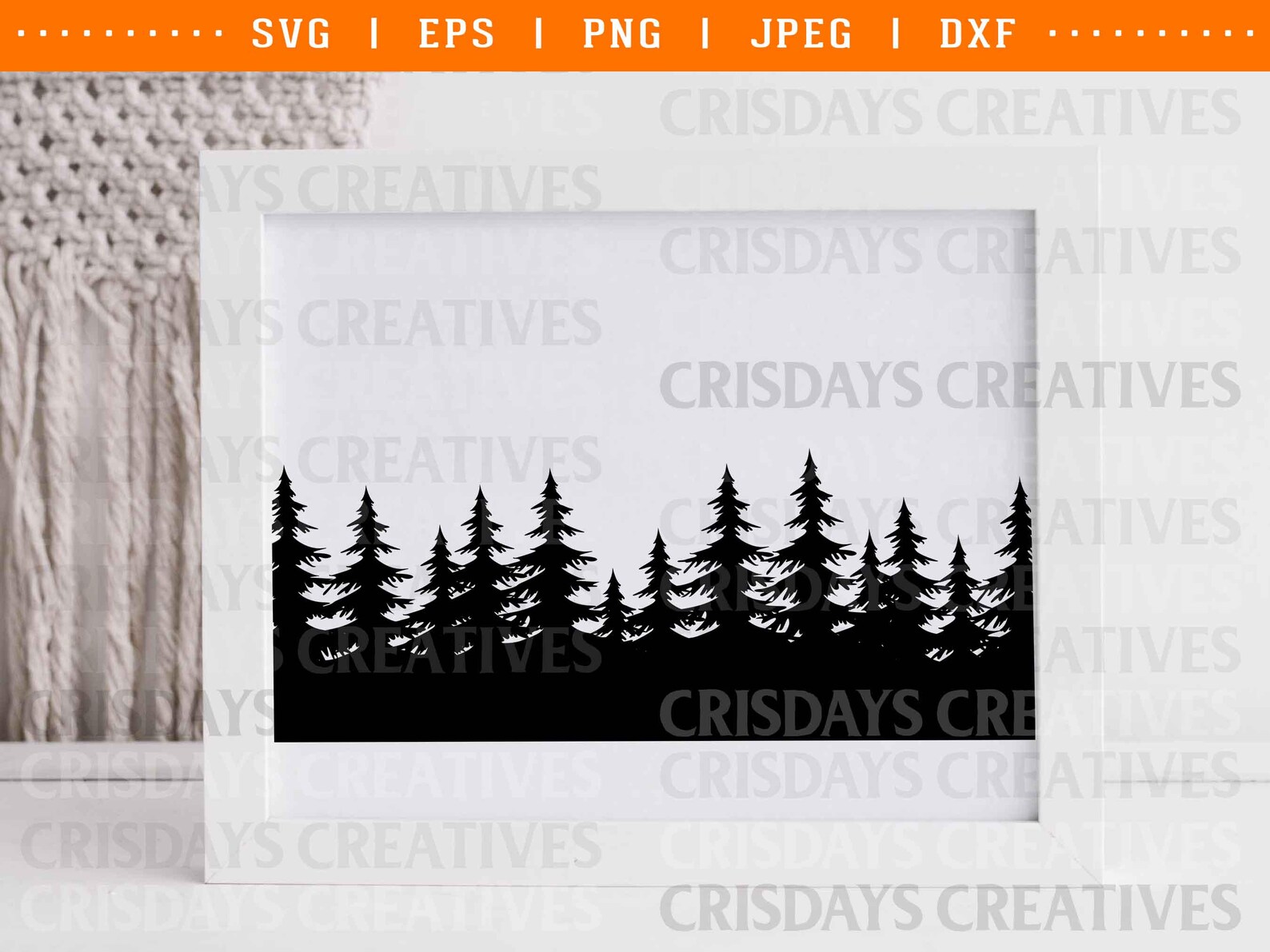 Forest Line Svg, Fir Forest Tree Line Silhouette Svg, Forest Land ...