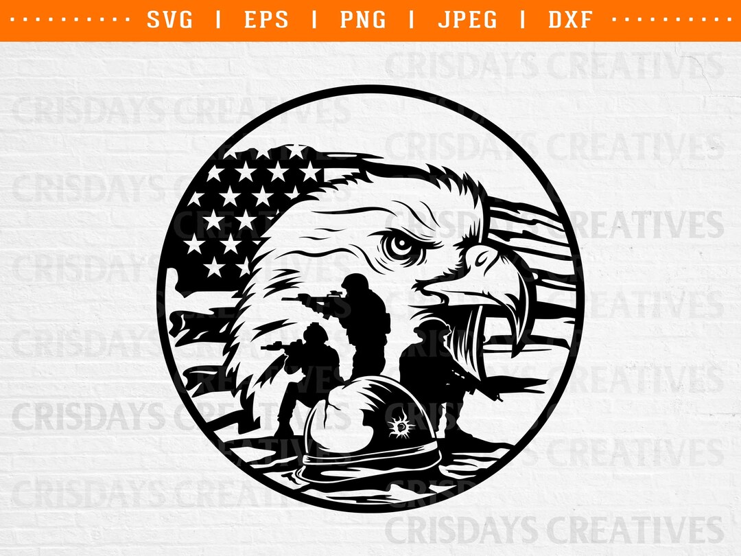Eagle Soldier Svg, Military Eagle Svg, American Eagle Svg, Veteran Svg ...