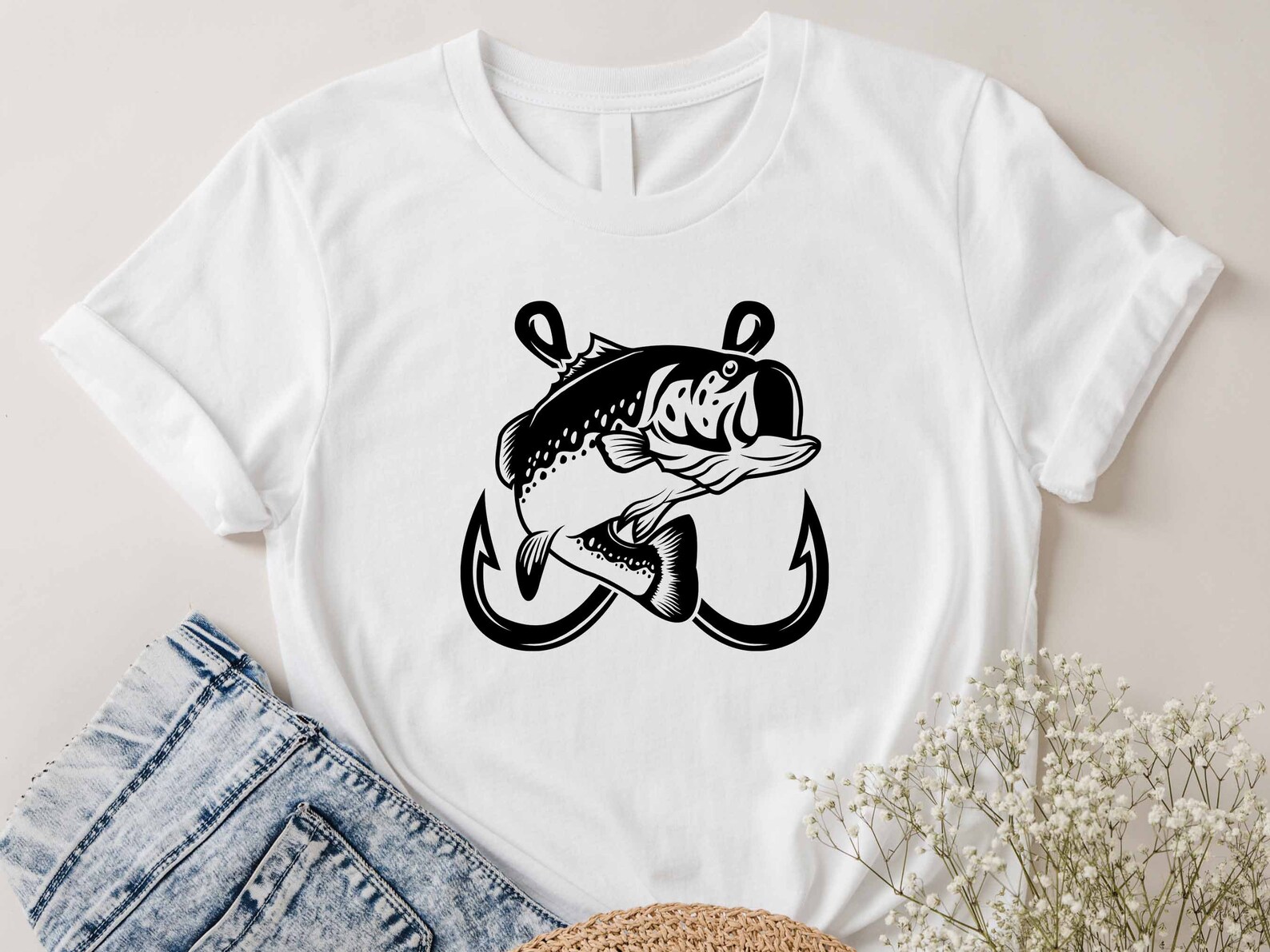 Cross Hook Bass Svg Bass Svg Fishing Svg Hook and Bass Svg - Etsy