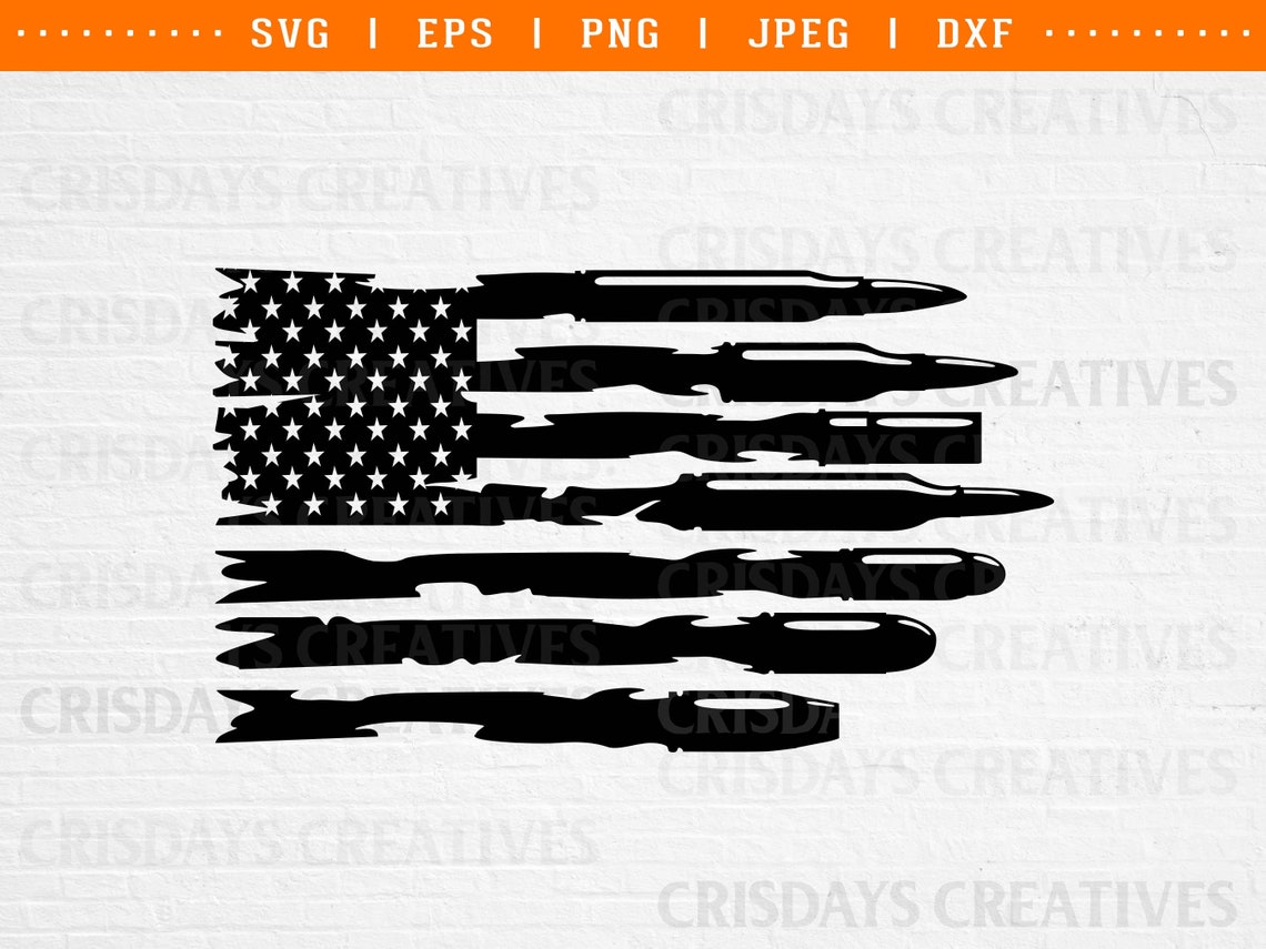 US Flag Ammo Svg Bullets Svg Ammo Svg Bullet Ammo Gun | Etsy