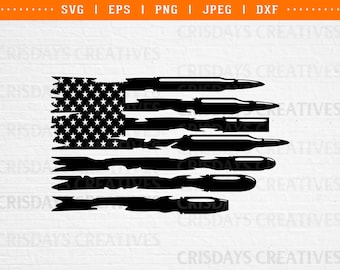 American Flag Bullet Svg - Etsy