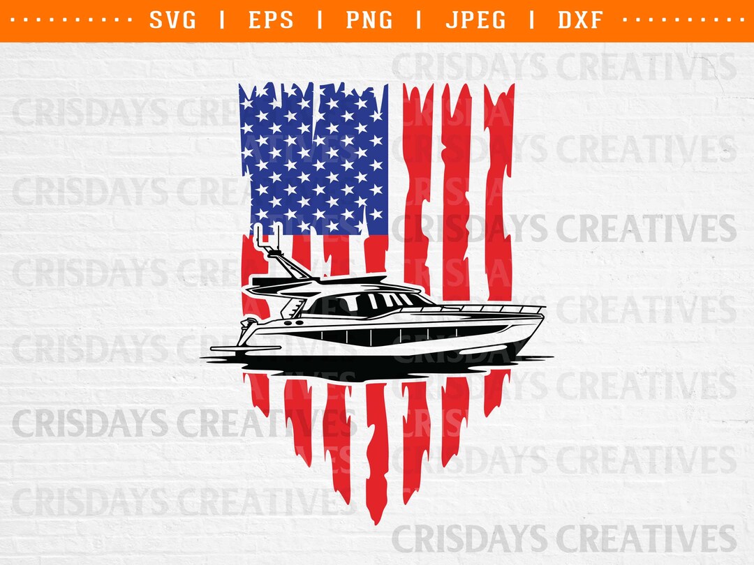 Yatch Svg, Yatch Clipart, US Fishing Boat Svg, Fishing Boat Clipart, US ...