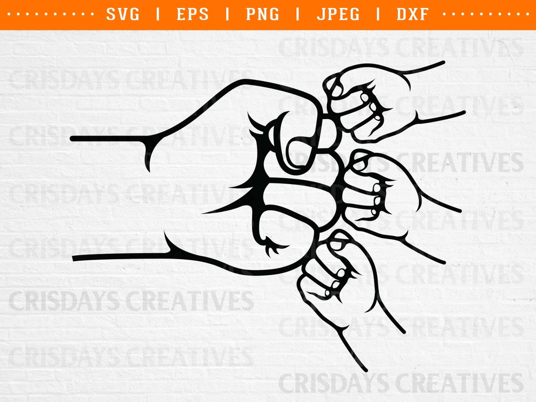 Father and Kids Svg, Dad and Kids Svg, New Dad Svg, Fist Bump Dad Shirt ...