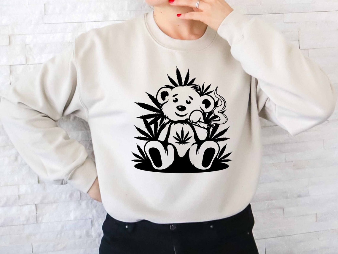 Teddy Bear Smoking Marijuana Svg Stoned Bear Svg Smoking - Etsy