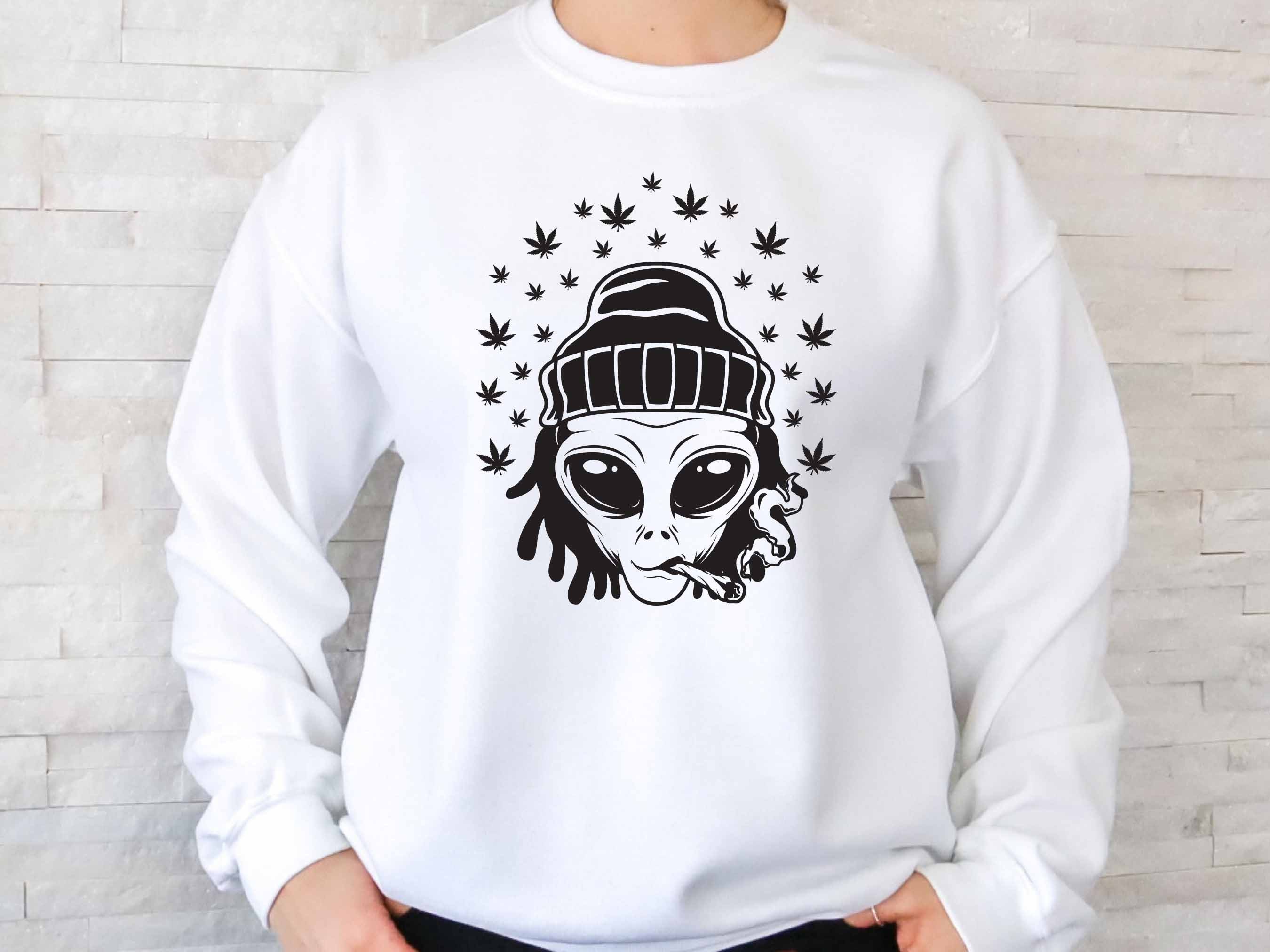 Weed Leaf Alien Svg Weed Alien Svg Smoking Alien Svg Alien - Etsy