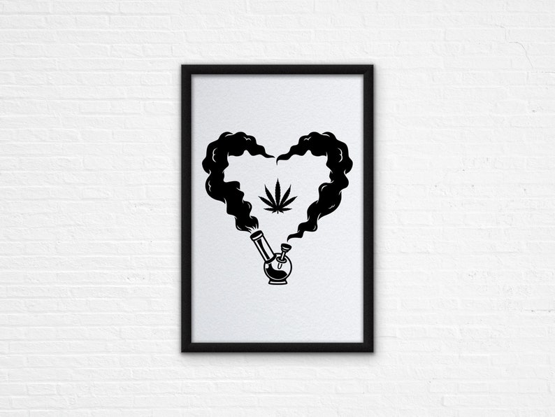 Love Cannabis Svg Weed Heart Bong Svg Cannabis Svg Heart - Etsy