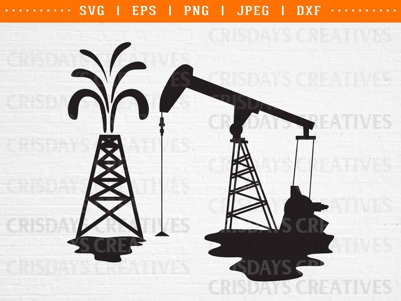 Oil Drilling Rig Svg, Oil Drilling Svg, Oil Driller Svg, Oilfield Svg ...