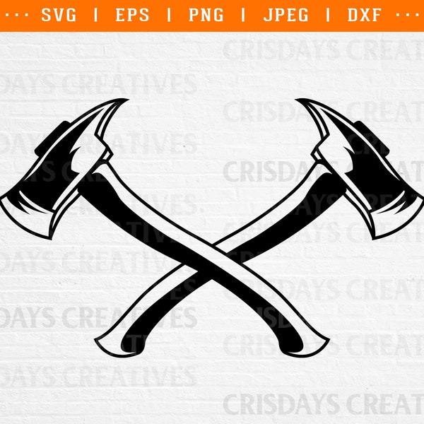 Fire Fighter Cross Axes Svg - Etsy