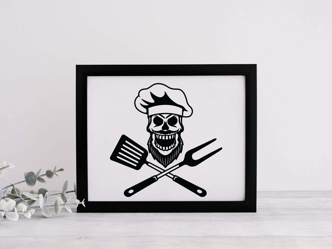 Skull Chef Svg File Chef Svg Skull Chef Shirt Chef - Etsy