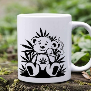 Teddy Bear Smoking Marijuana Svg | Stoned Bear Svg | Smoking Weed Svg ...
