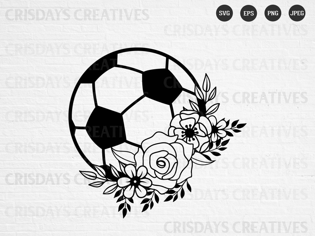 Floral Soccer Ball Svg| Soccer Ball Svg| Soccer Svg| Soccer With ...