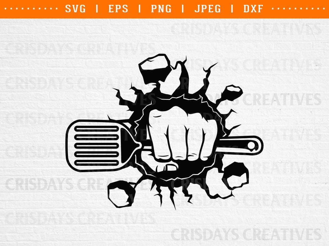 Smash Punch Svg, Smash Svg, Smash Hand Svg, Smash Hand Chef Svg, Chef ...