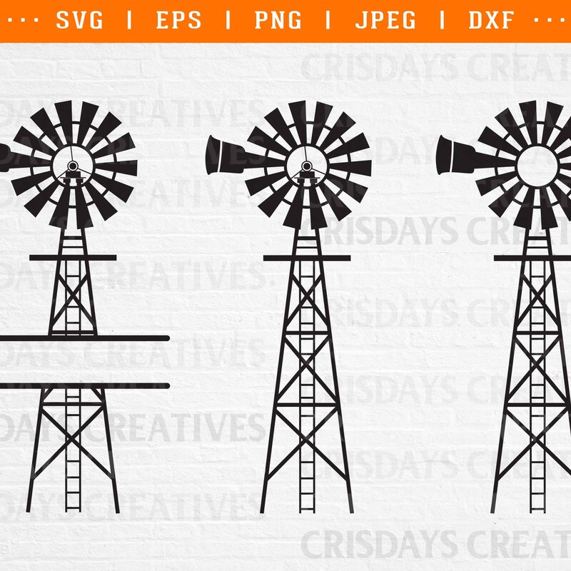 Rustic Windmill Svg - Etsy