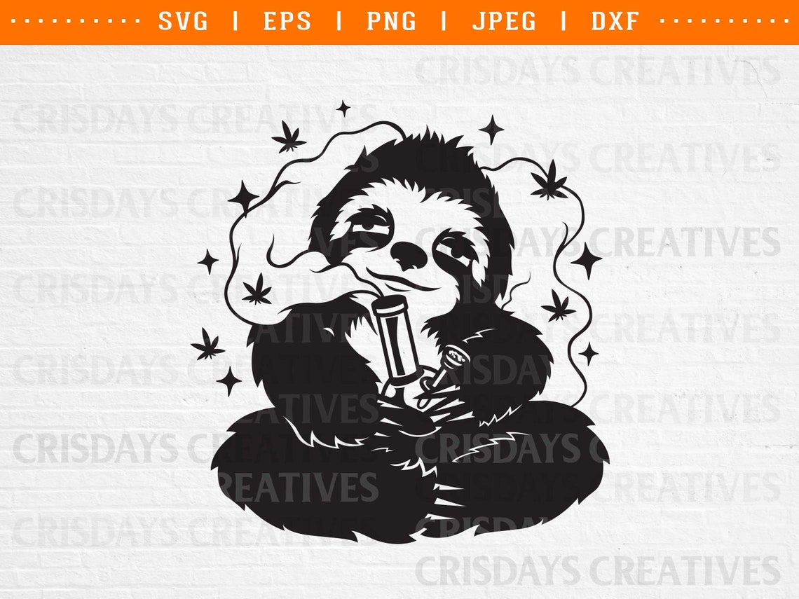 Sloth Smoking Png Sloth Png Sloth Weed Bong Png Sloth - Etsy