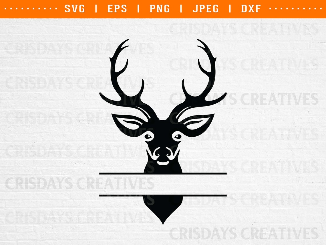 Deer Svg Deer Hunting Svg Deer Monogram Svg US Deer Head - Etsy